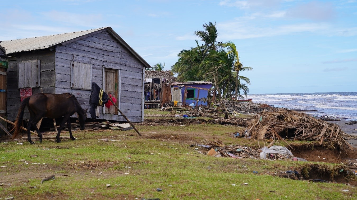 Caribe de Nicaragua se levanta tras el impacto del Huracán Julia